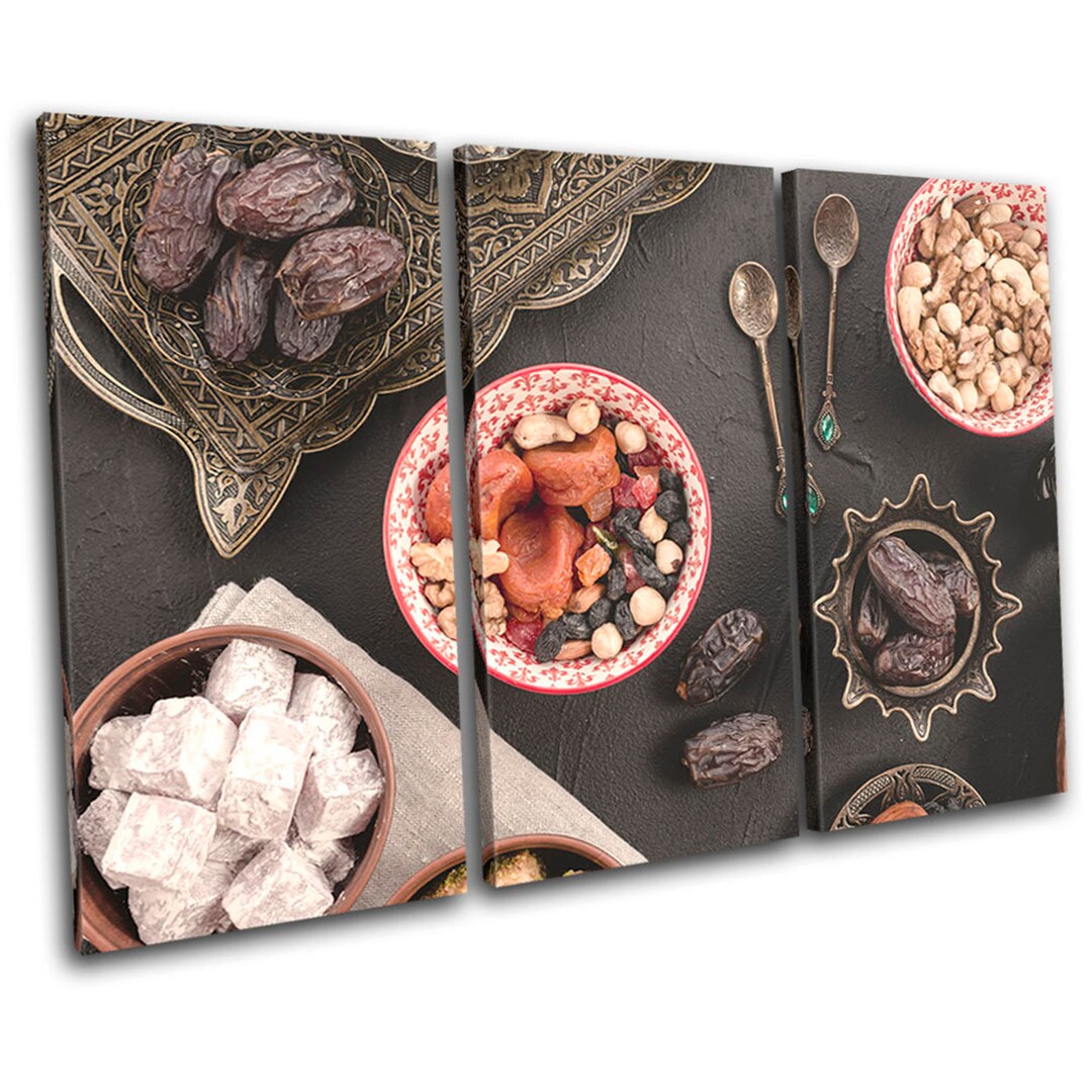 Islam Muslim Turkish Fruit Food Kitchen TREBLE Canvas Art Print Box ...