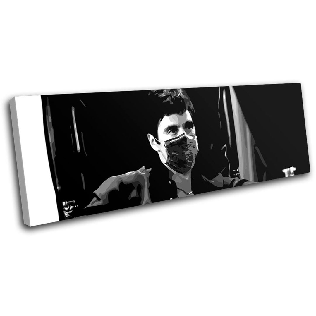 COVID Mask Scarface Iconic Celebrities SINGLE Canvas Art Print Box ...