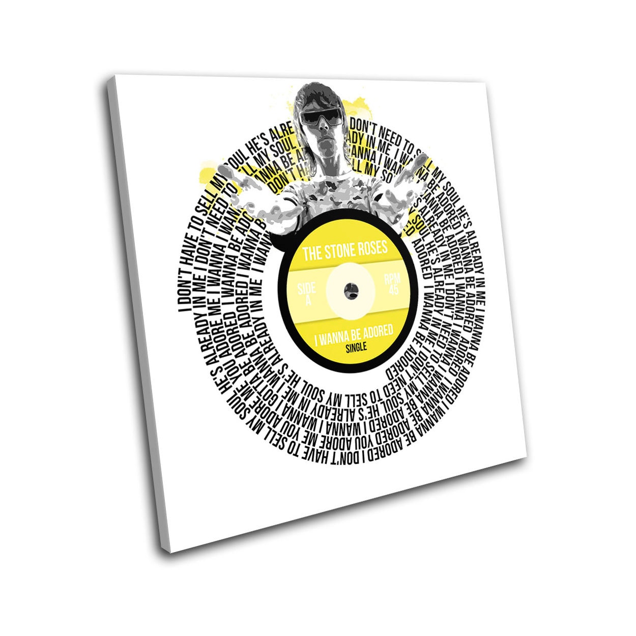Stone Roses 'I Wanna Be Adored' Lyrics Art Print, Framed Canvas - Etsy UK
