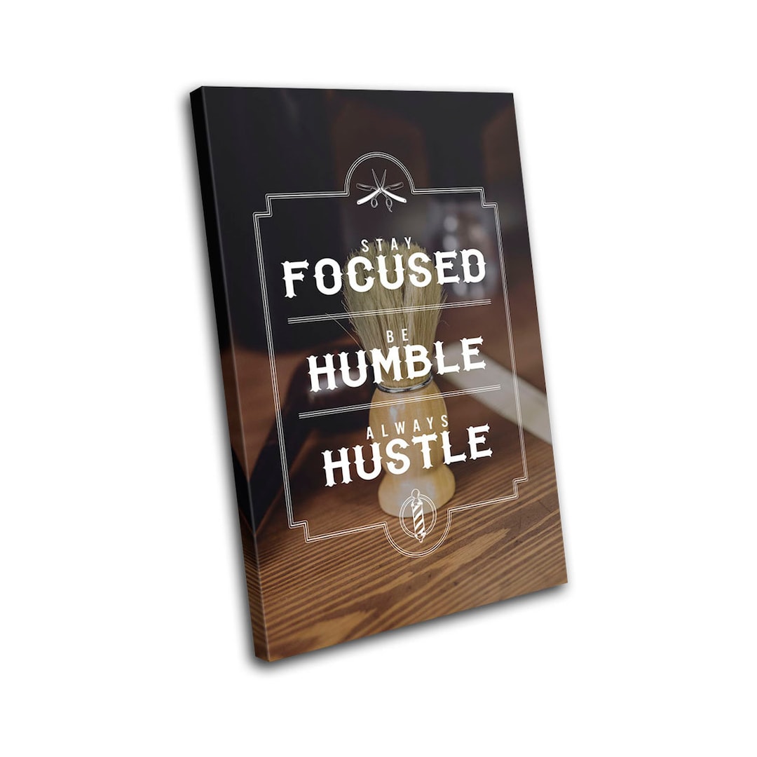 Barber Quote Male Grooming Bathroom SINGLE Canvas Art Print Box Framed ...