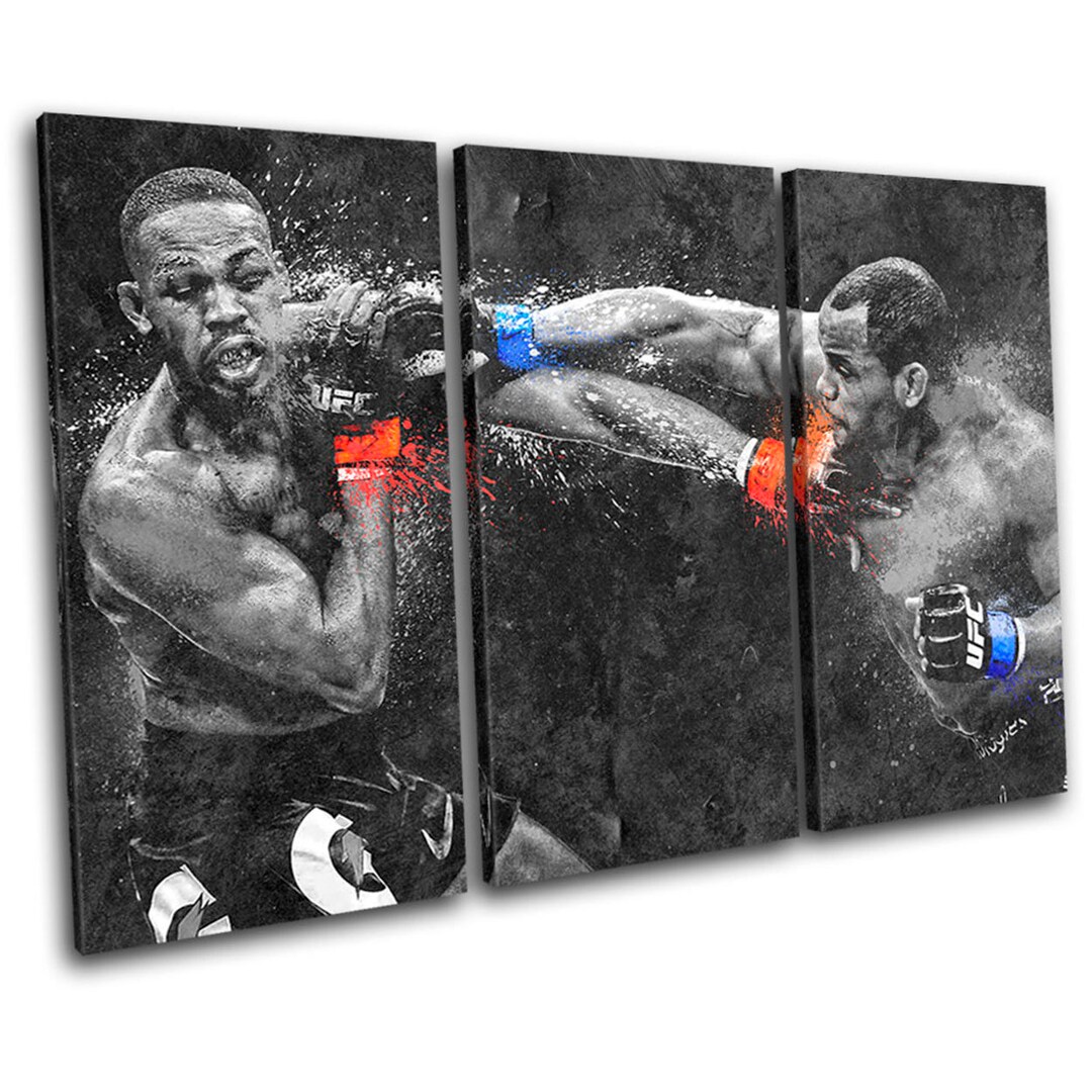 UFC Grunge Daniel Cormier Jones Sports TREBLE Canvas Art Print Box ...