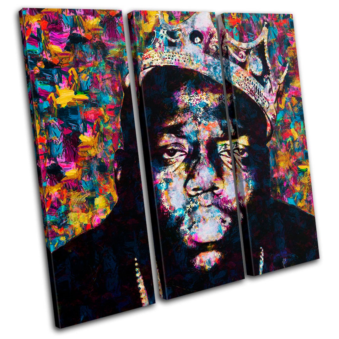 Notorious BIG Biggie Colourful Paint Style Abstract Grunge - Etsy