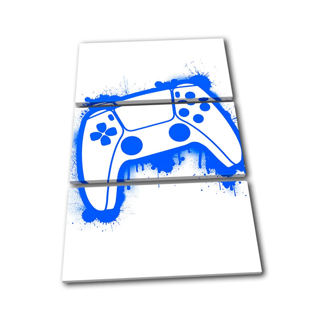 PS5 Playstation Urban Gamer Gaming TREBLE Canvas Art Print Box Framed ...