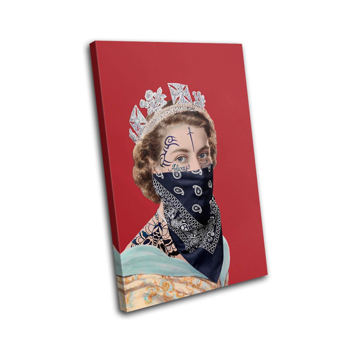 Queen Punk Tattoo Iconic Celebrities SINGLE Canvas Art Print Box Framed ...