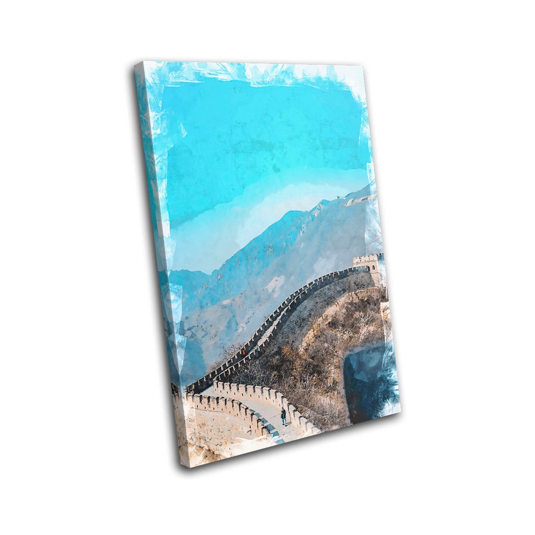Great Wall of China Asia Landmarks SINGLE Canvas Art Print Box Framed ...