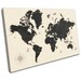 World Black Capitals Atlas Maps Flags SINGLE Canvas Art Print Box ...