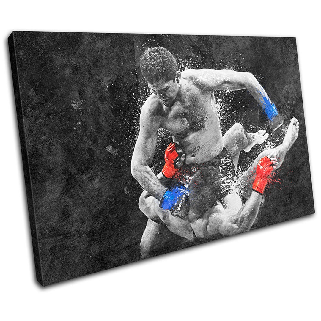 UFC MMA Grunge Nick Diaz Sports SINGLE Canvas Art Print Box Framed ...