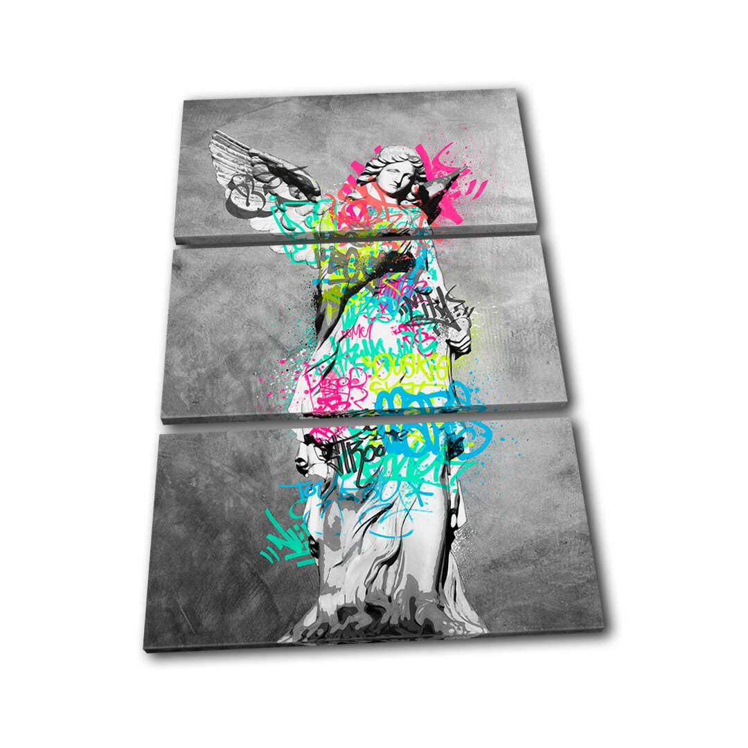 Graffiti Angel Tags Urban Grunge Urban TREBLE Canvas Art Print Box ...