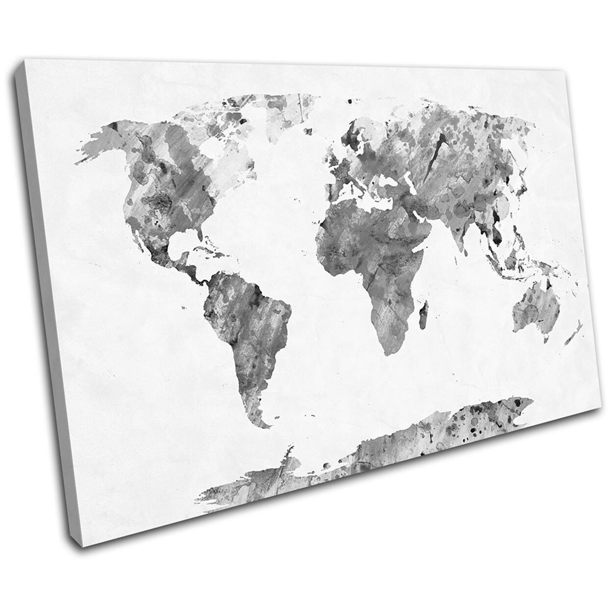 World Atlas Water Colour Maps Flags SINGLE Canvas Art Print - Etsy