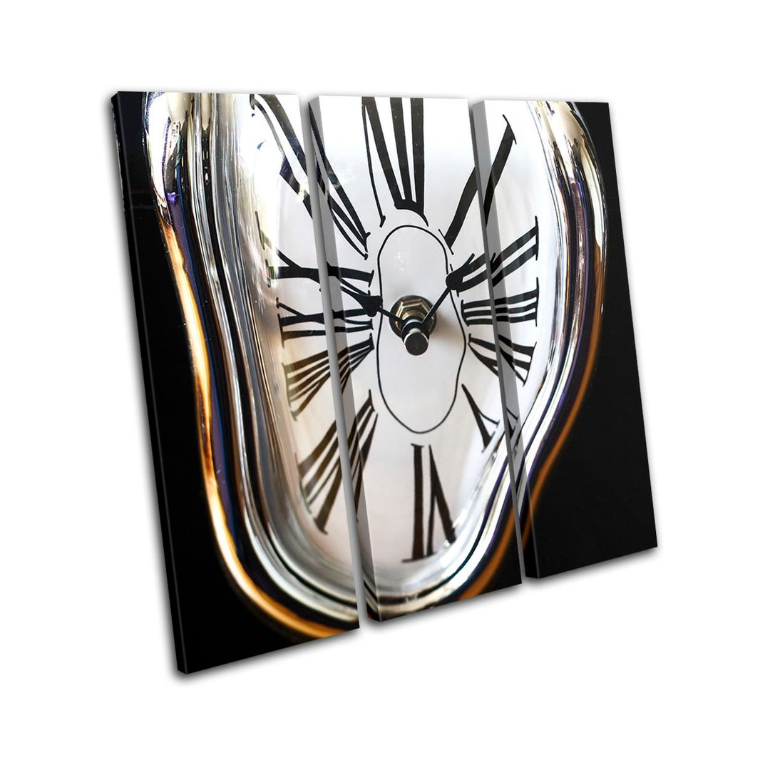 Salvador Dali Clock Surrealism Fantasy TREBLE Canvas Art Print Box ...