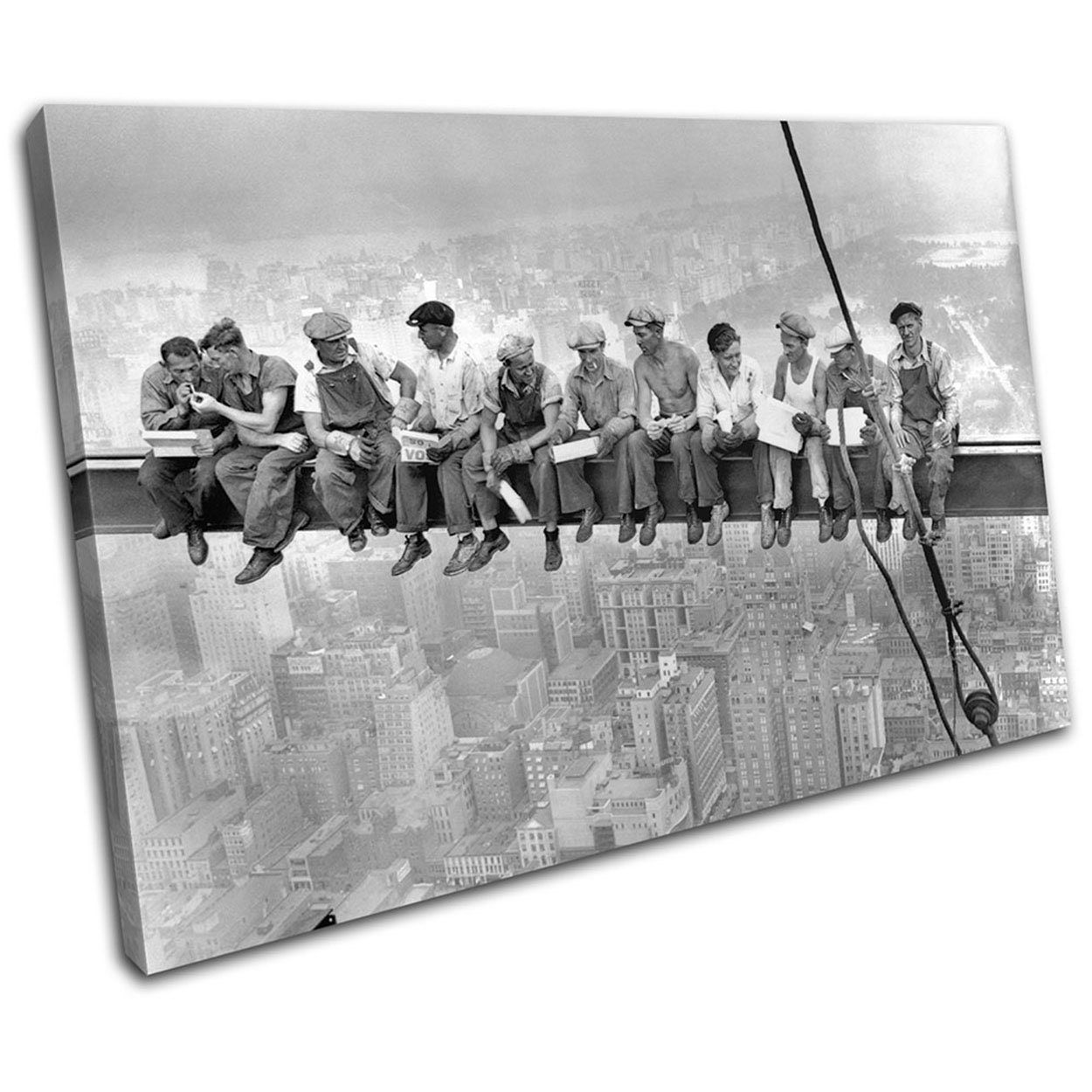 NYC Skyscraper Lunch New York City Vintage Canvas Art Print - Etsy