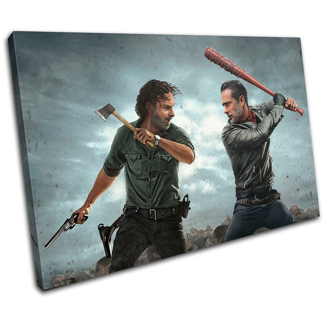 The Walking Dead Television Show TV Canvas Art Print Box Framed Picture ...