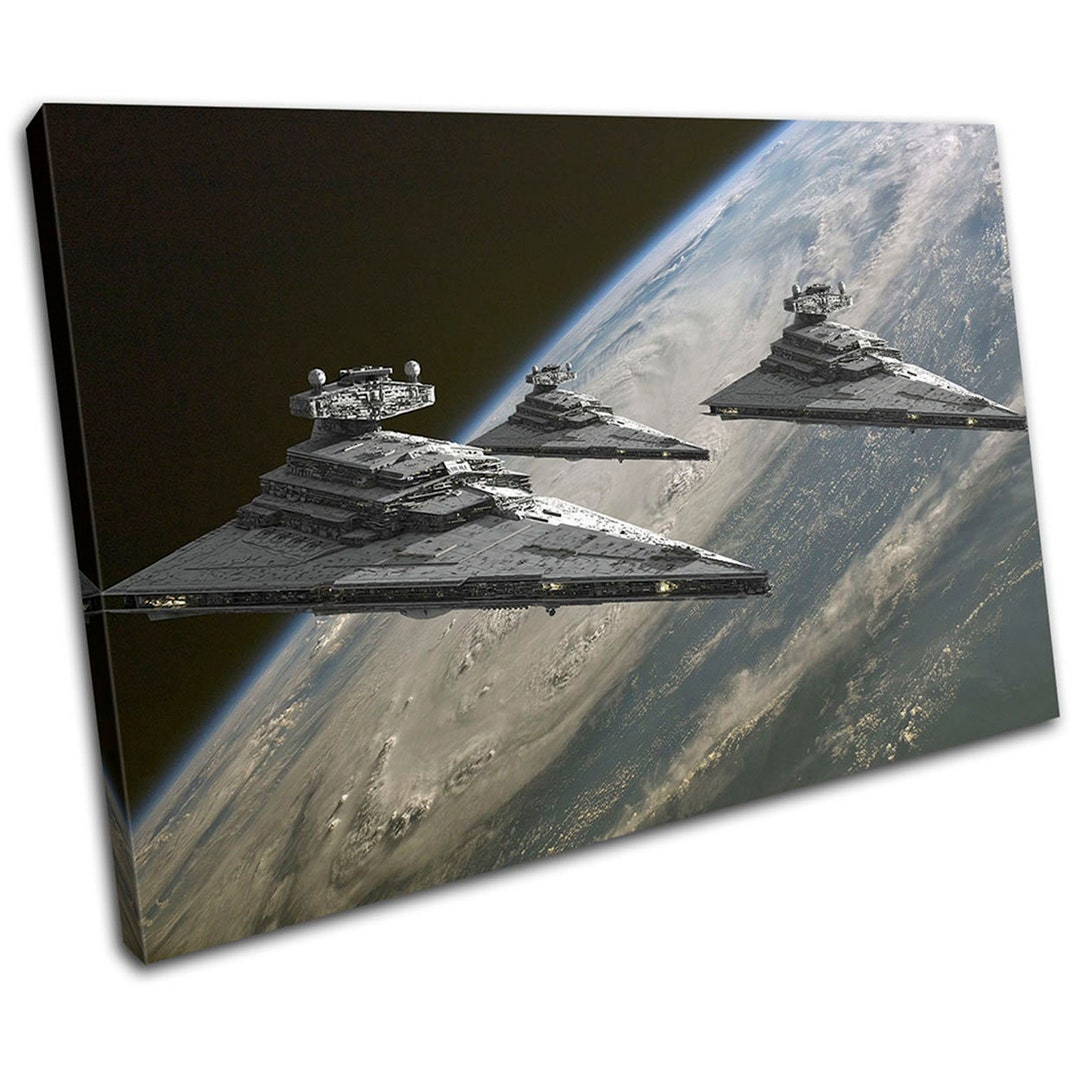 Star Wars Poster Star Destroyers Space Planet Movie Greats Canvas Art ...