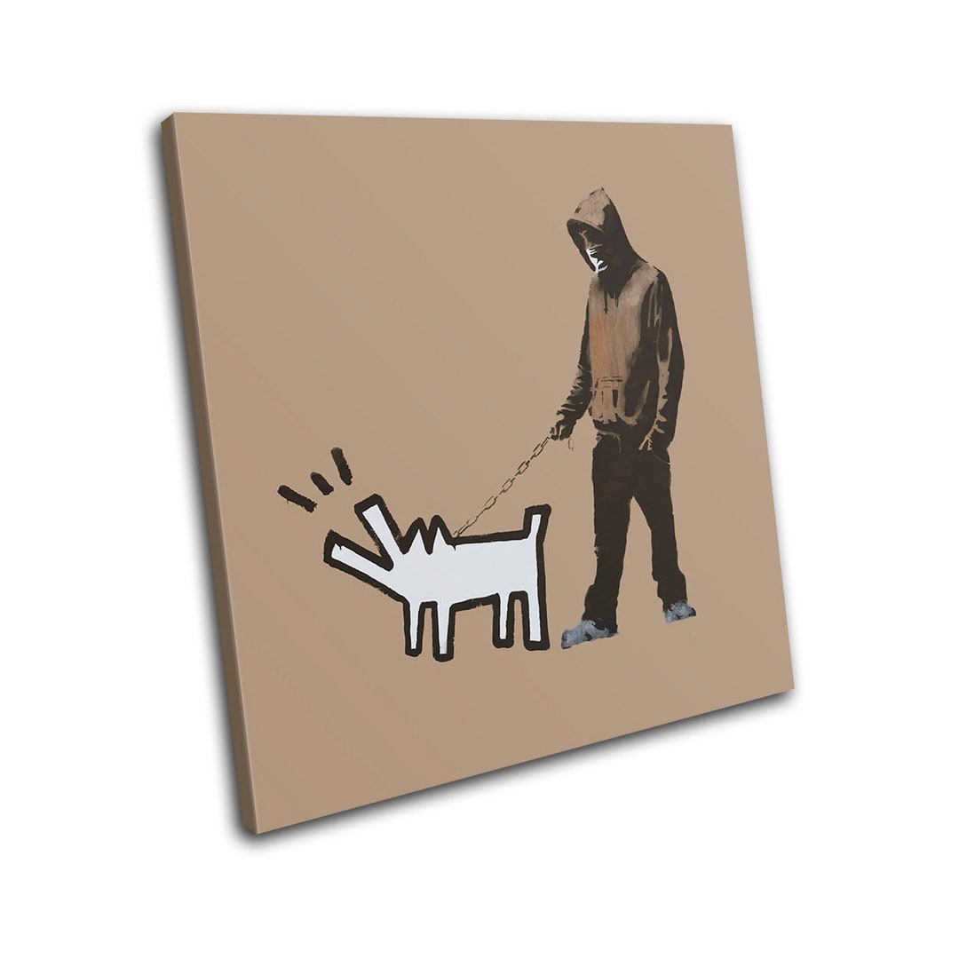 Dog Graffiti Street Banksy Hi Res SINGLE Canvas Art Print Box - Etsy España