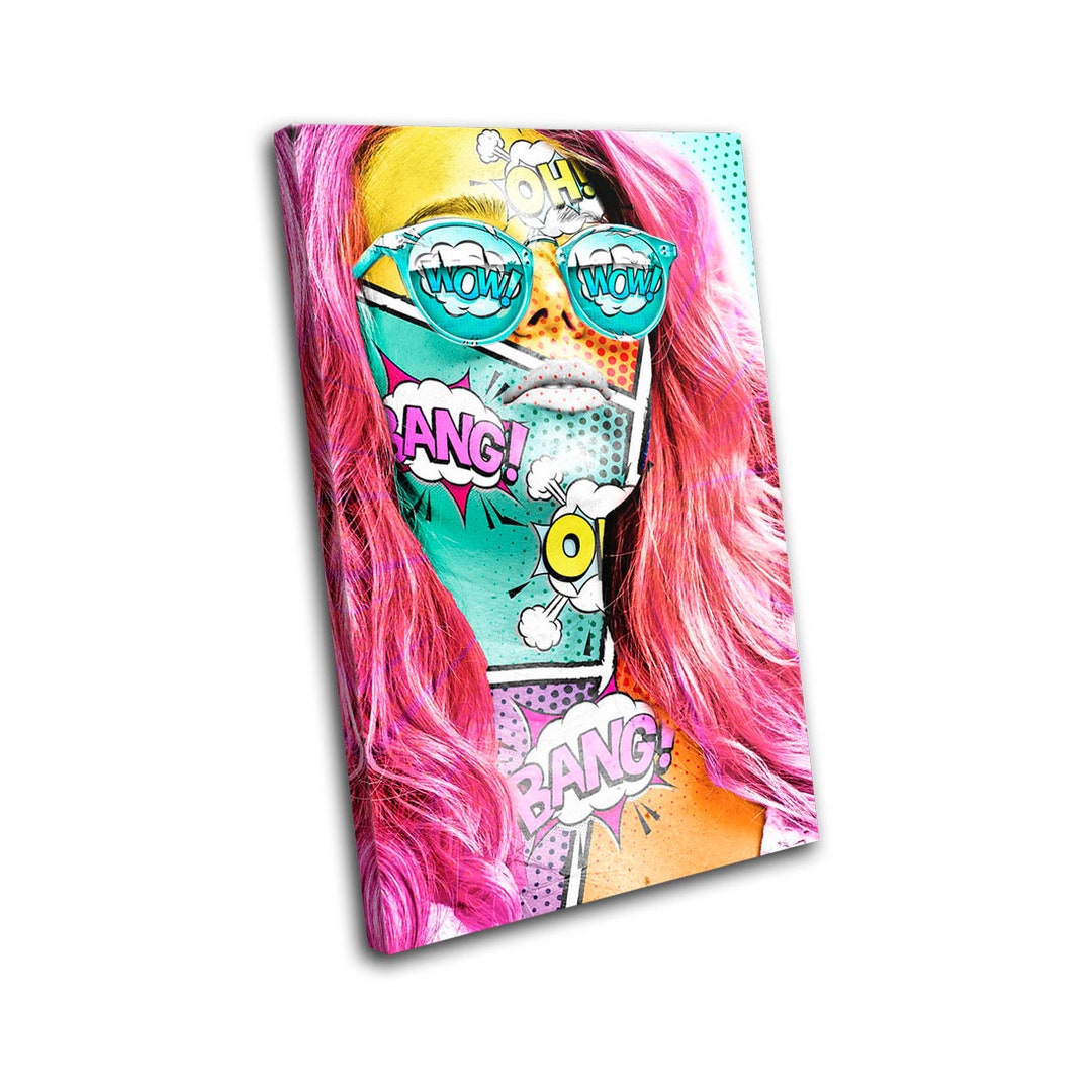 Pop Art Beauty Female Comic Fashion SINGLE Canvas Art Print Box Framed ...