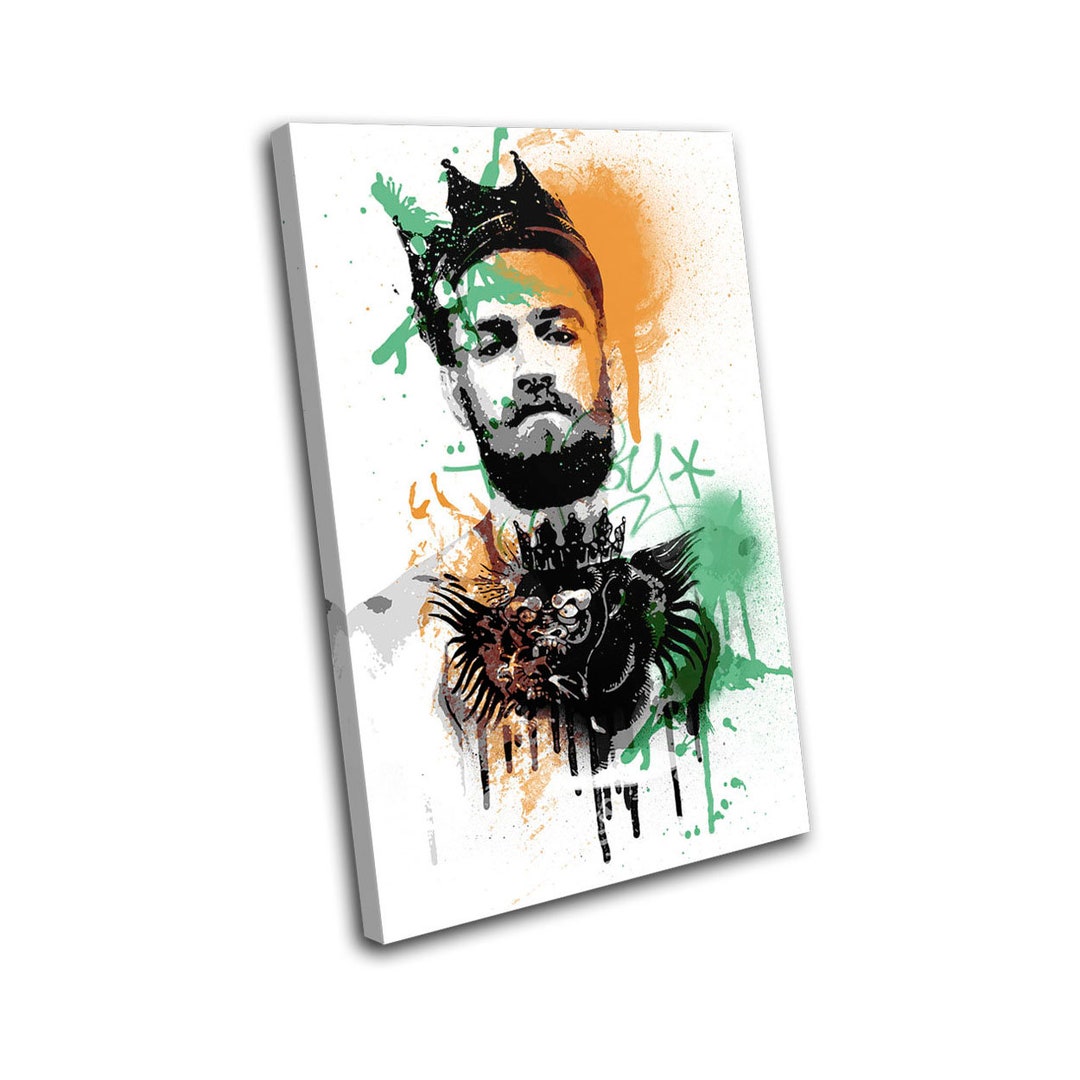 Conor Mcgregor Grafitti UFC MMA Grunge Urban Abstract Sports Canvas Art ...