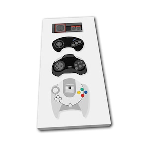 Retro Gaming Console Arcade Gaming SINGLE Canvas Art Print Box Framed ...