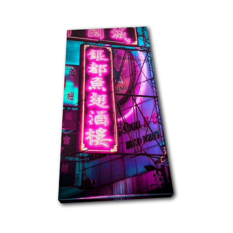 Neon Canvas Art - Etsy
