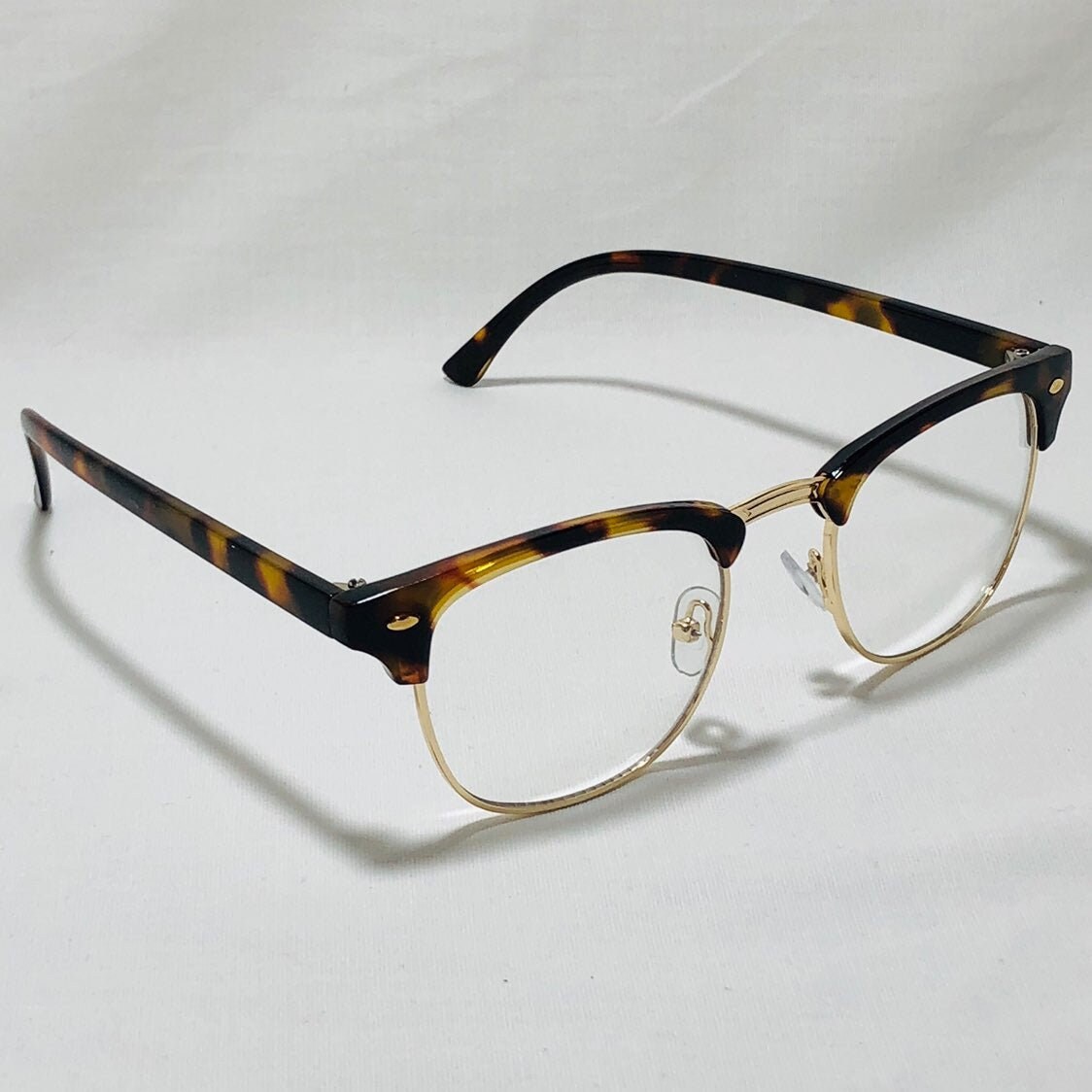 Brow Line Clear Lens Glasses - Etsy