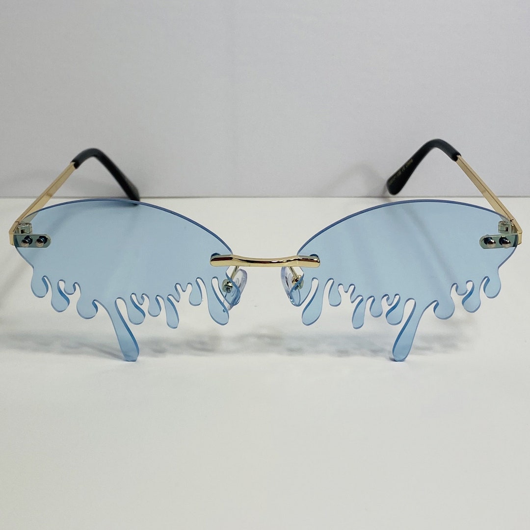 Color Tinted Drip Sunglasses - Etsy UK