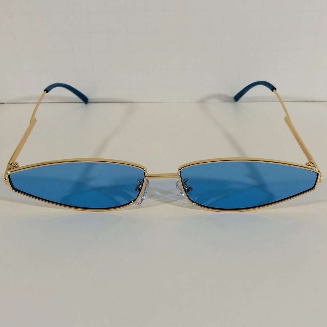 9343 Retro Teardrop Sunglasses With Color Filled Lenses - Etsy