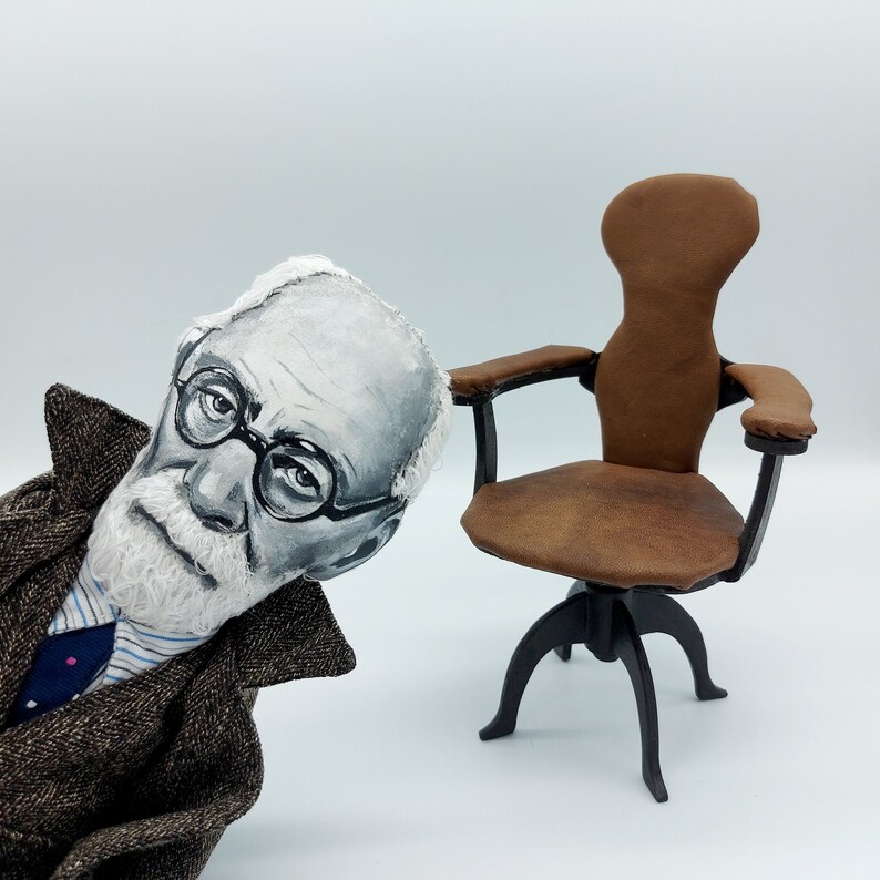 Sigmund Freud doll chair physical therapist gift | Etsy