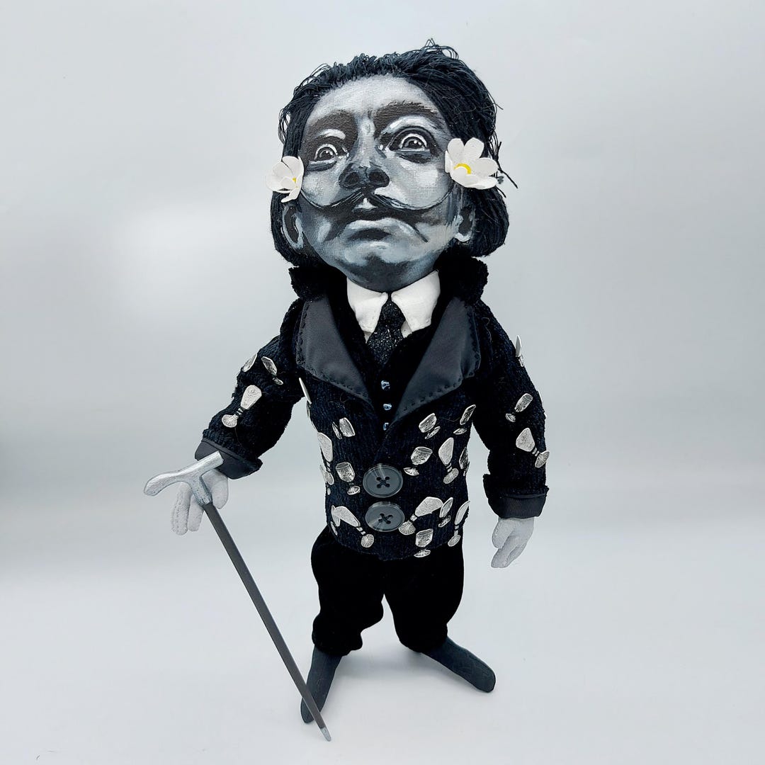 Salvador Dali Doll - Famous Surrealist Artist - Gifts for Painters ...