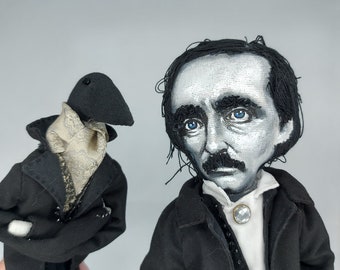 Edgar Allan Poe Articulated Paper Doll With 4 Mini Scenes the Raven ...
