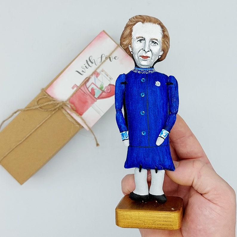 Margaret Thatcher Collectible Doll Hand Painted + Miniature Book ...