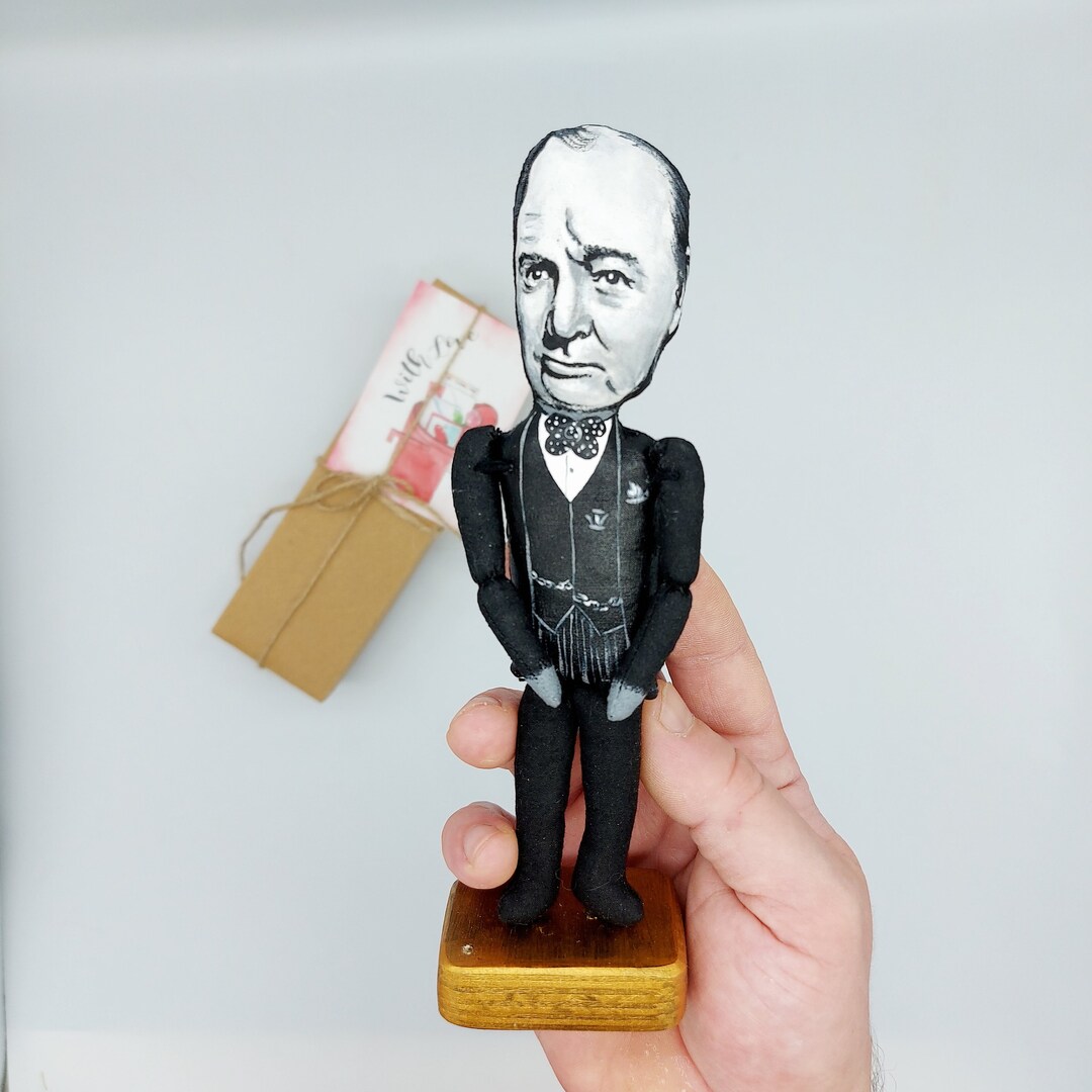 Winston Churchill Collectible Doll Hand Painted Miniature - Etsy