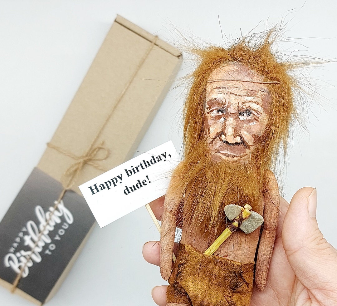 Prehistoric Caveman Figure Man Cave Sign Birthday Gifts for Man Stone ...