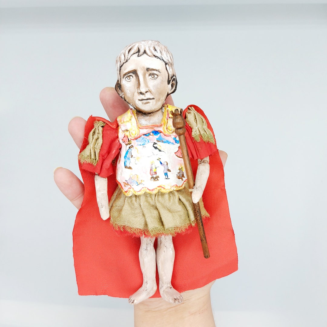 Caesar Augustus Roman Emperor, Collectible Miniature Handmade Doll ...