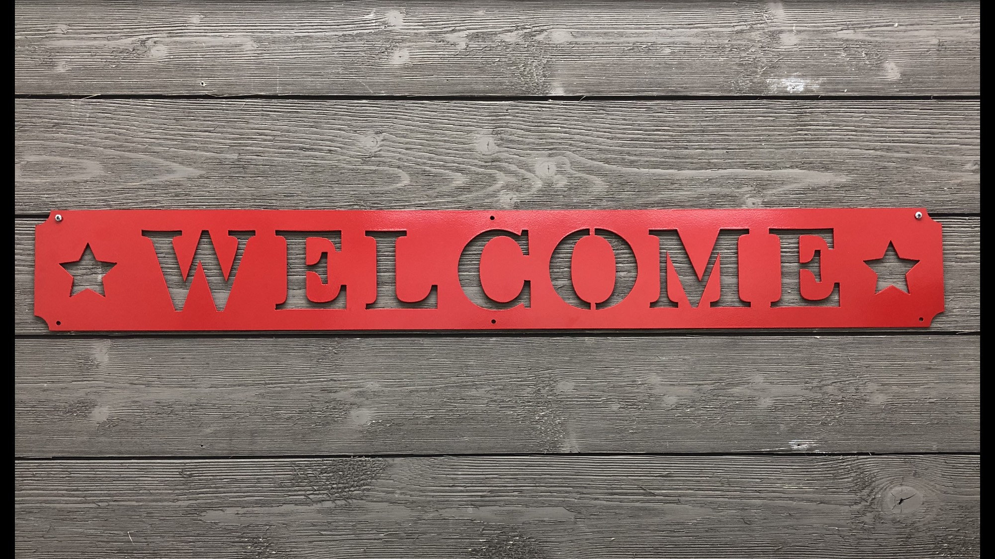 Red Welcome Sign - Etsy