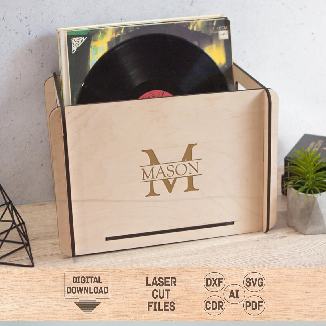 Vinyl Record Storage Svg, Vinyl Record Storage Pdf, Vinyl Record ...