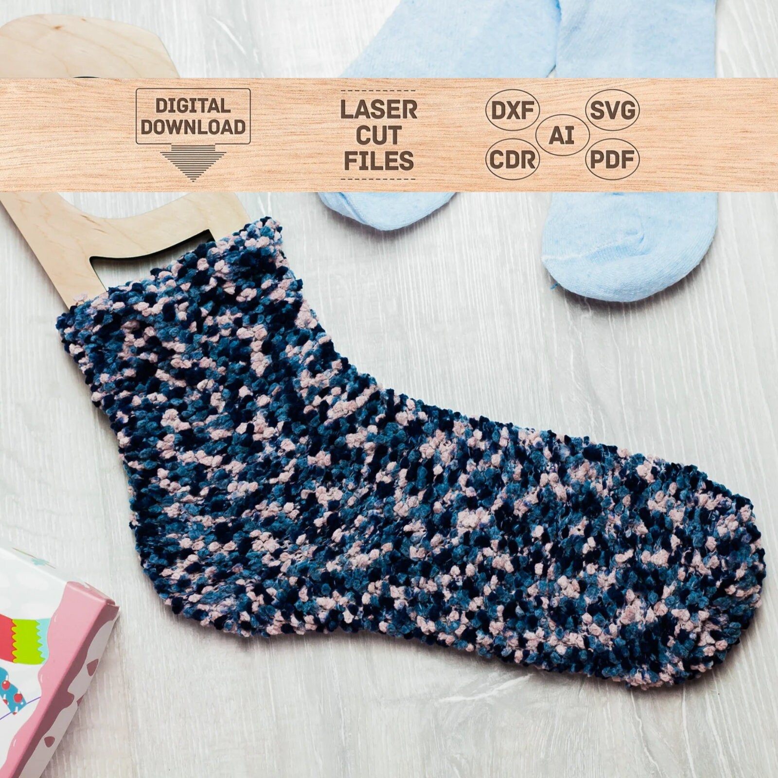 Sock Blockers Svg, Sock Blockers Pdf, Sock Blockers Dxf, Sock Makers ...