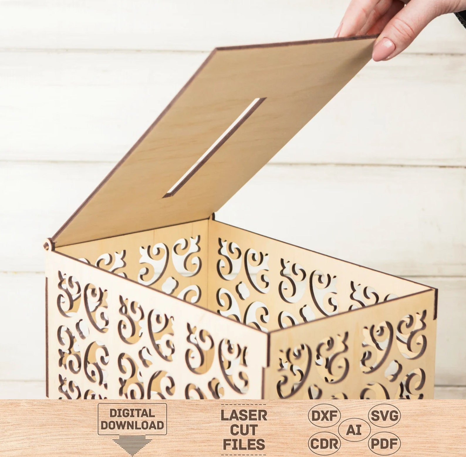 Wedding Card Box Svg Wedding Card Box Pdf Wedding Card Box - Etsy