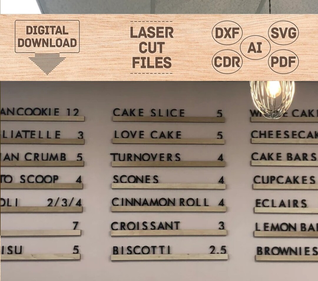 Menu Board for Wall, Menu Board for Wall Svg, Menu Board Svg, Menu ...