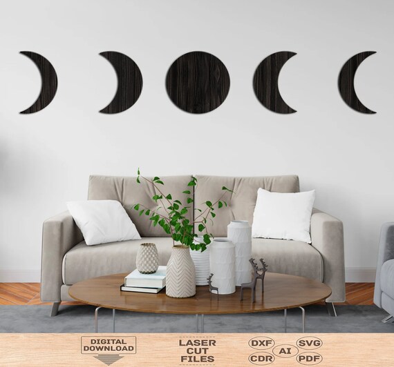 Moon Phase Dxf Moon Phase Pdf Moon Phase Svg Moon Phase Ai - Etsy