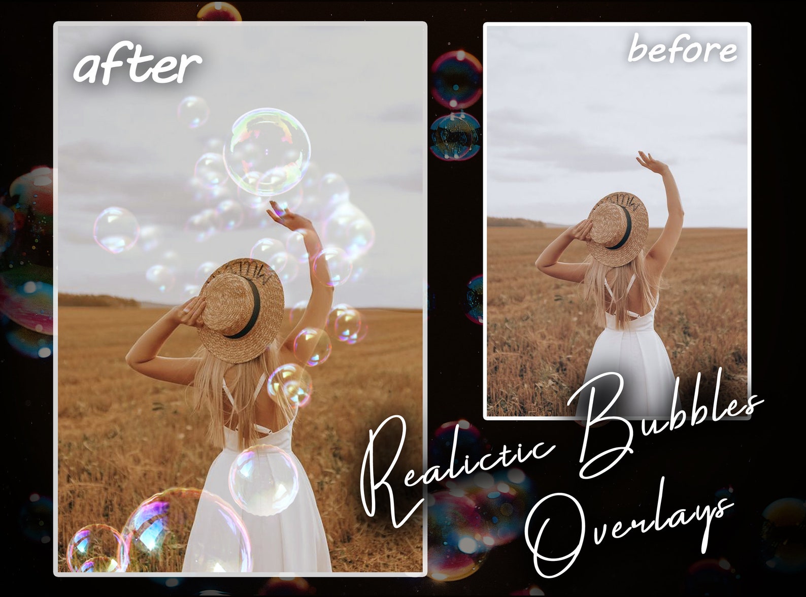 20 Bubble Overlaysbubble Overlay Photoshopphotoshop - Etsy