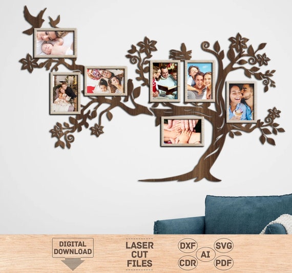 Family Tree Pdf Family Tree Dxf Family Tree Wall Art Svg - Etsy
