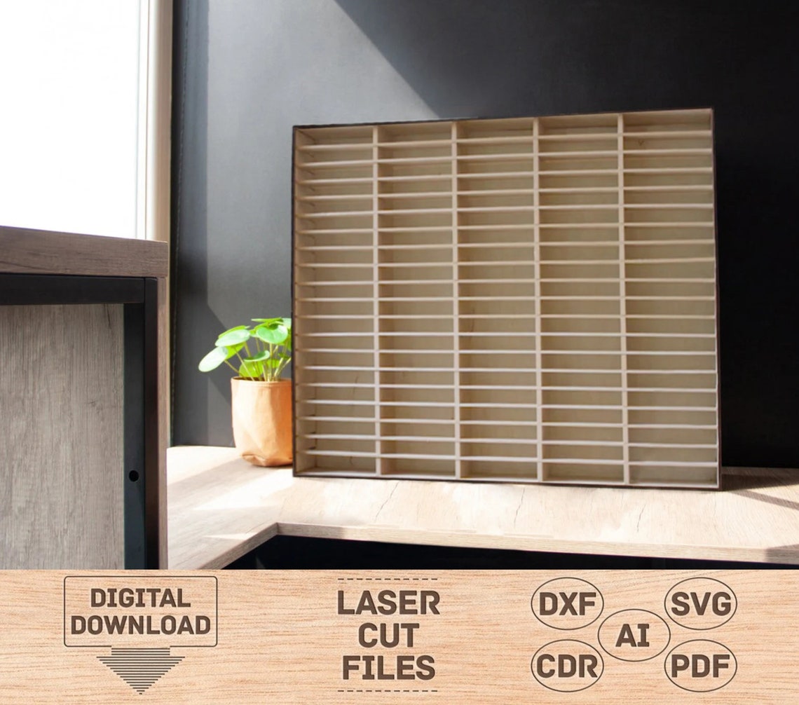 Cassette Storage Laser Cut, Cassette Organizer Laser Cut, Cassette ...