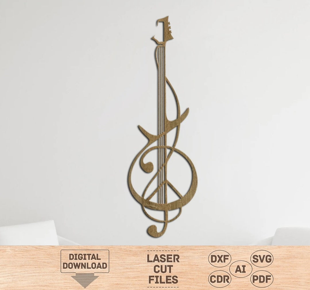 Note Dxf, Note Ai, Guitar Svg, Note Pdf, Note Cdr, Note Svg, Note Wall ...