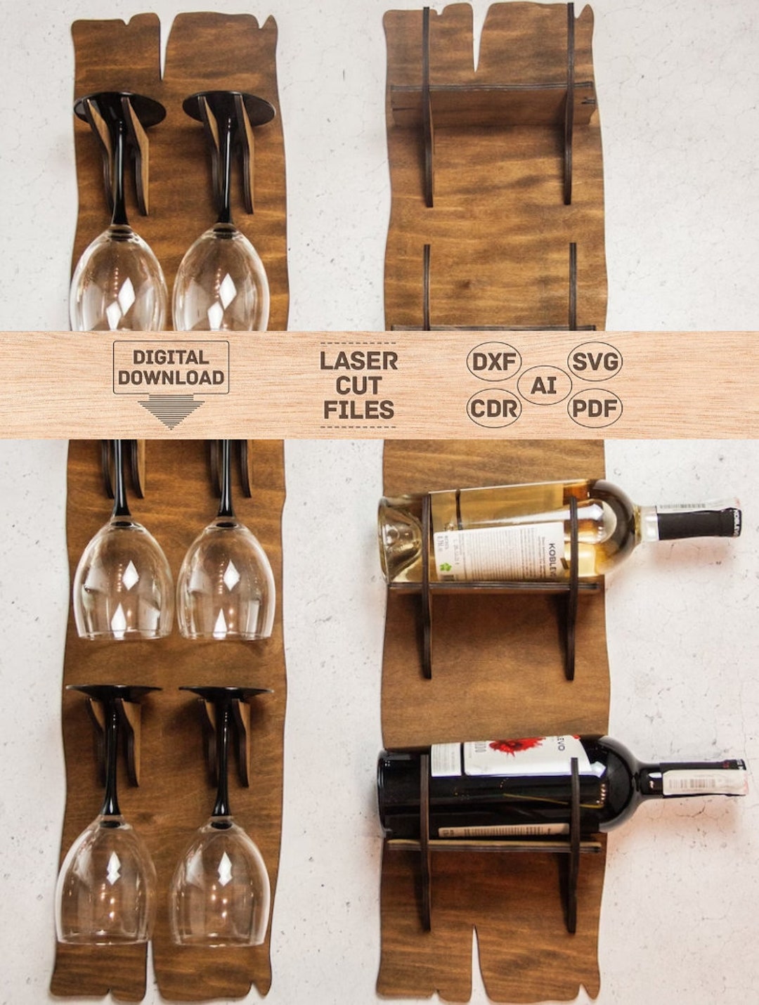 Wood Wine Rack Svg, Wood Wine Rack Pdf, Wood Wine Rack Pattern, Wood ...