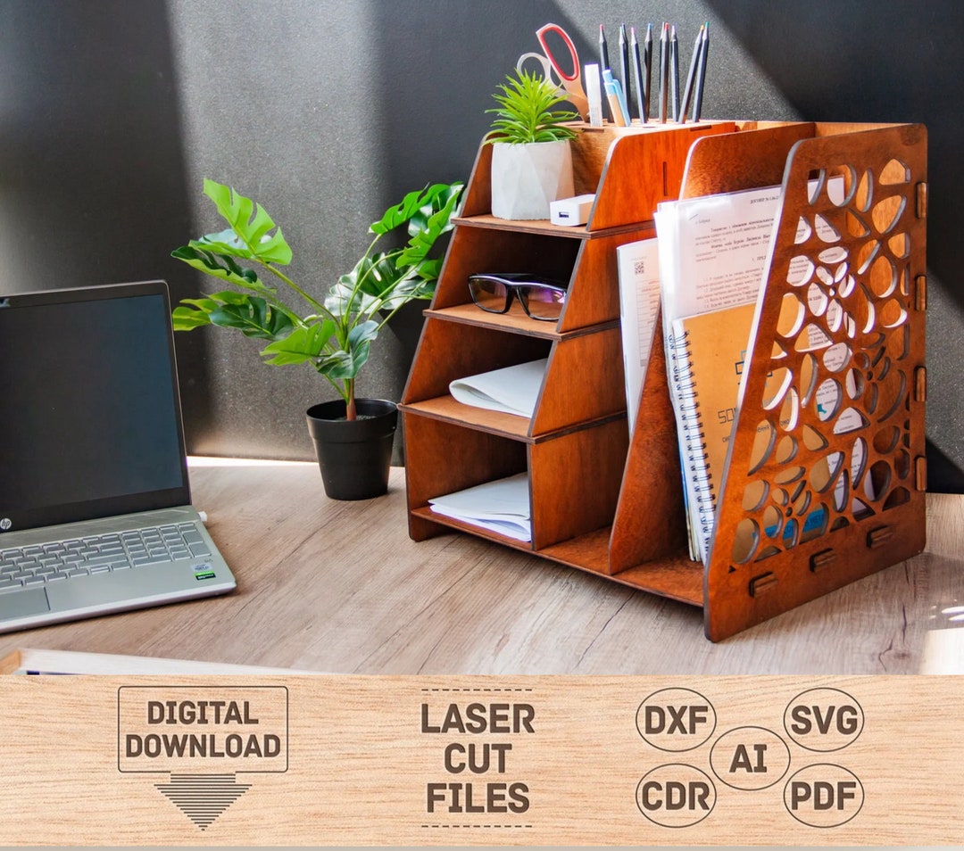 Desk Organizer Svg, Desk Organizer Pdf, Office Desk Organizer Svg ...