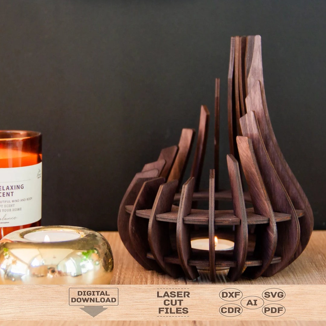 Tealight Holder Laser Cut, Wooden Tealight Holder Laser Cut, Wooden ...