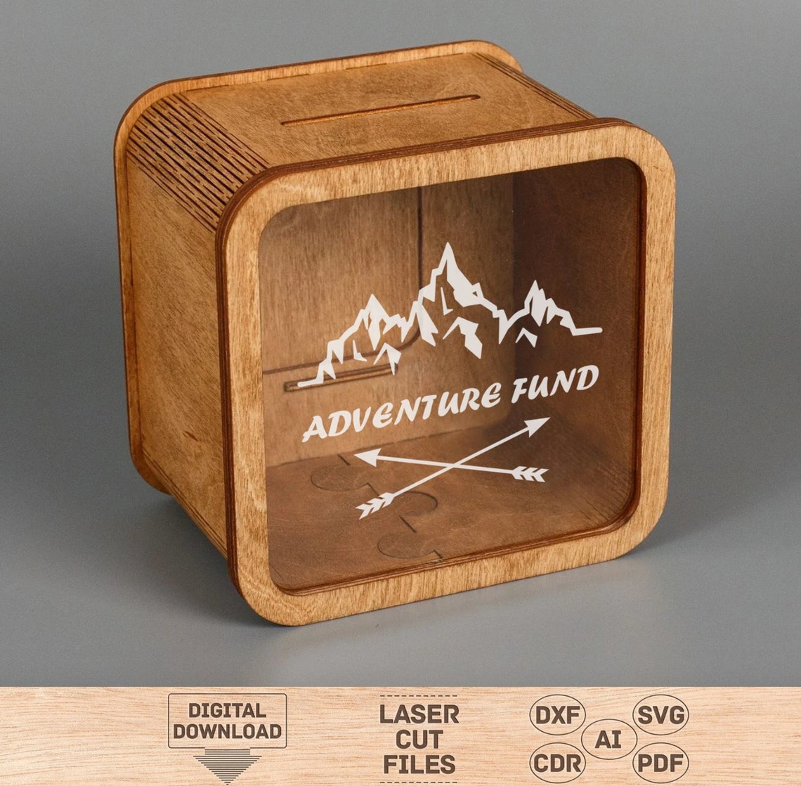 Money Box Svg, Money Box Pdf, Money Box Dxf, Wooden Money Box Svg ...