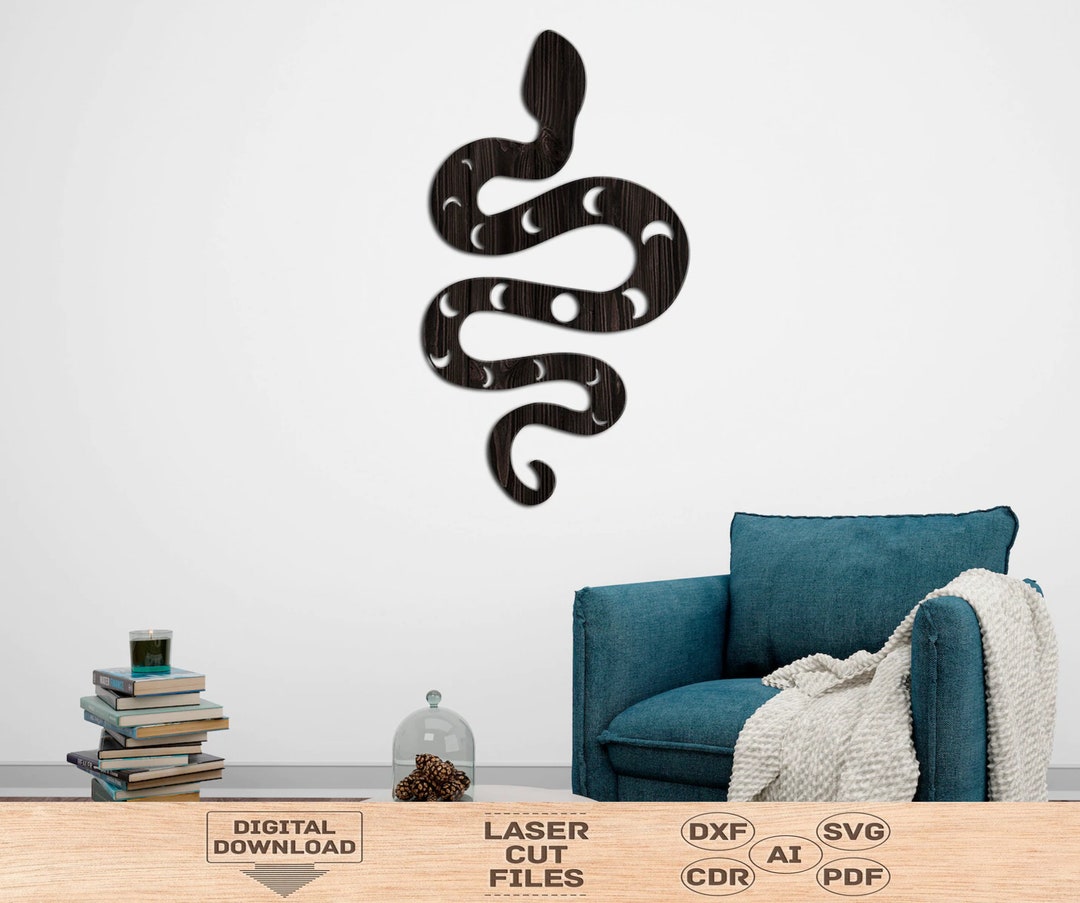 Snake Wall Art, Snake Svg File, Snake Wall Decor, Laser Cut Wall Art ...