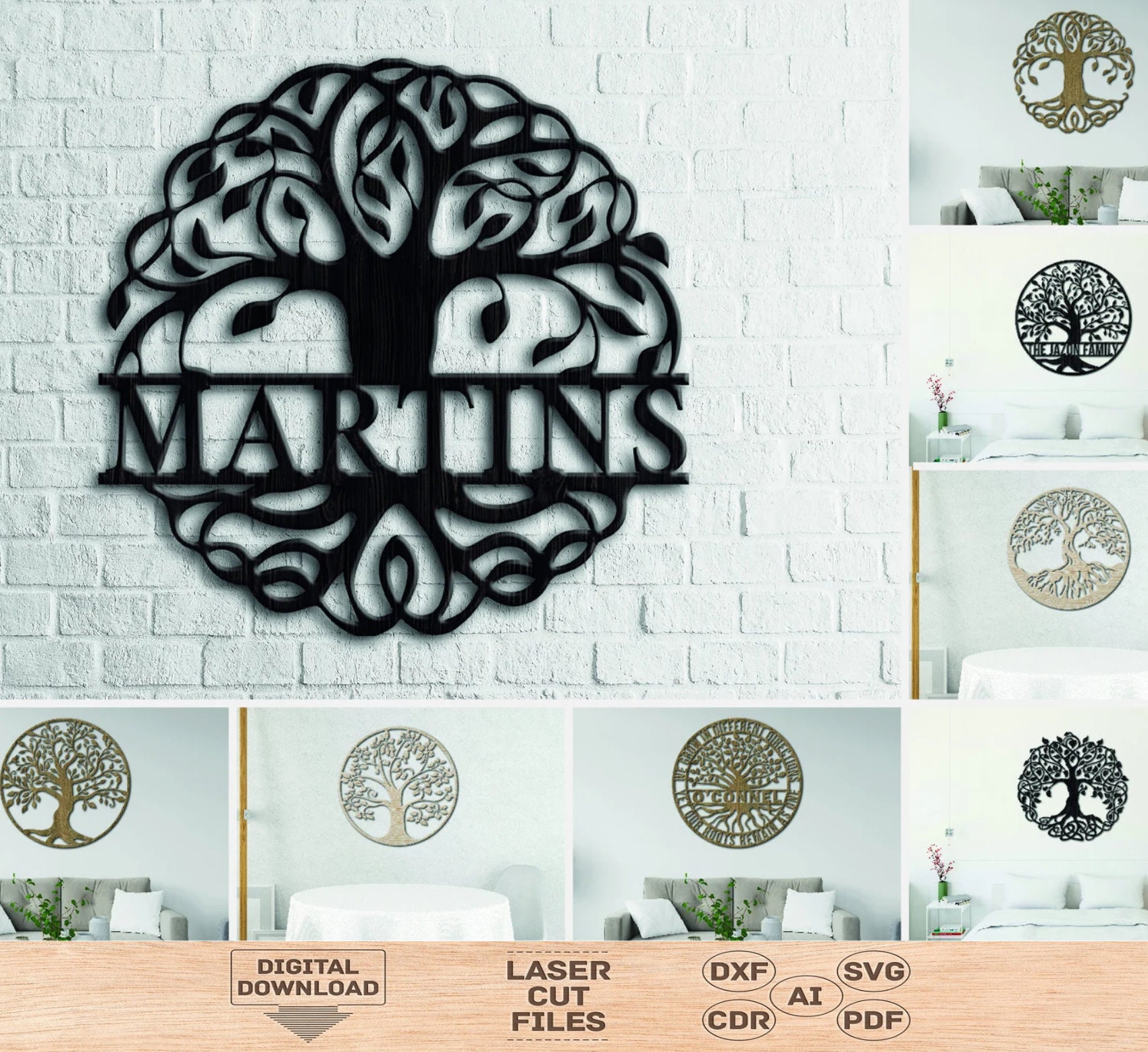 Tree of Life Wall Art, Tree of Life Wall Art Wood, Laser Cut Wall Art ...