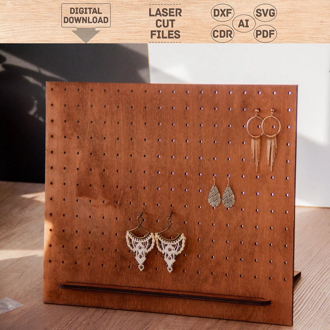 Earring Display Svg, Earring Display Pdf, Earring Display Dxf, Earring ...