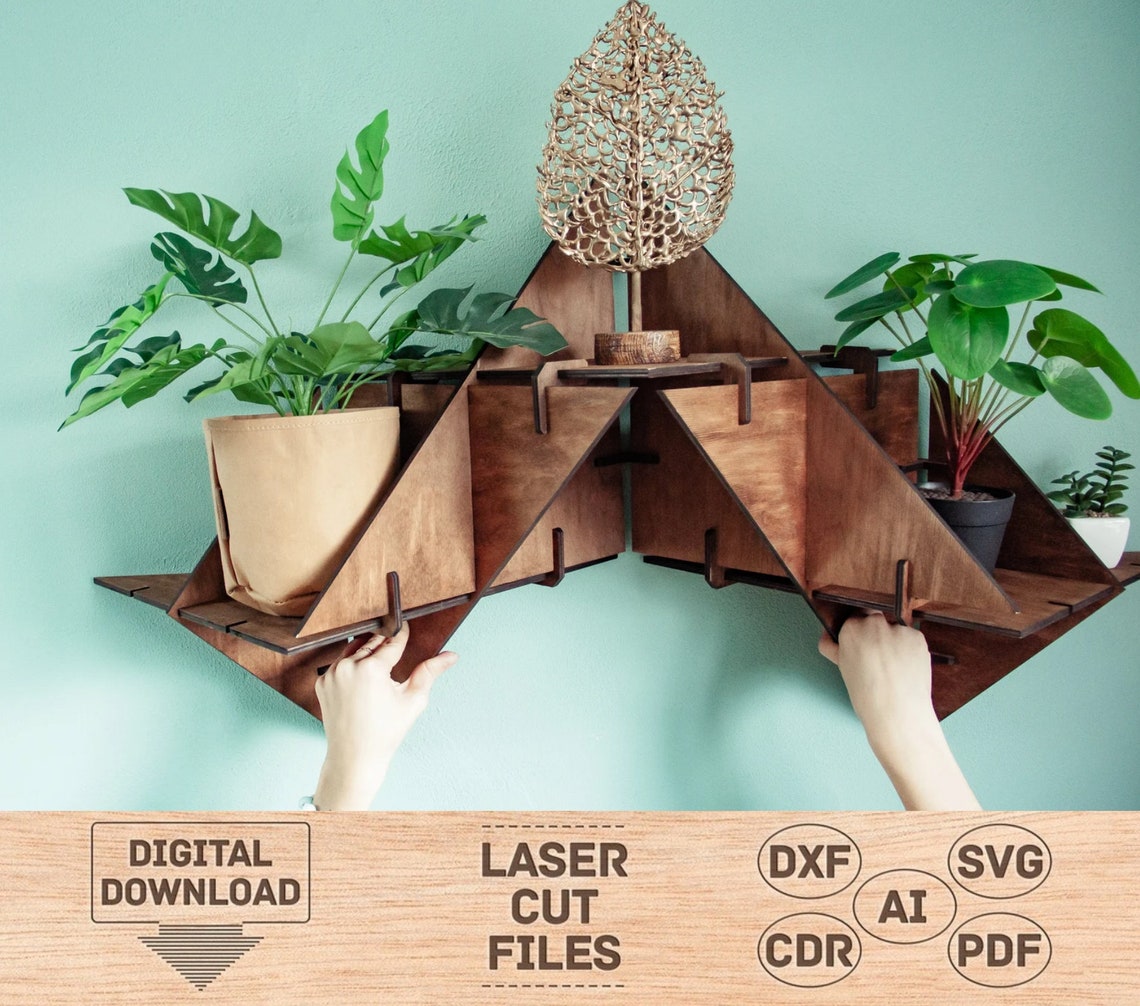 Plant Shelf Svg, Plant Shelf Pdf, Plant Shelf Dxf, Plant Rack Svg ...